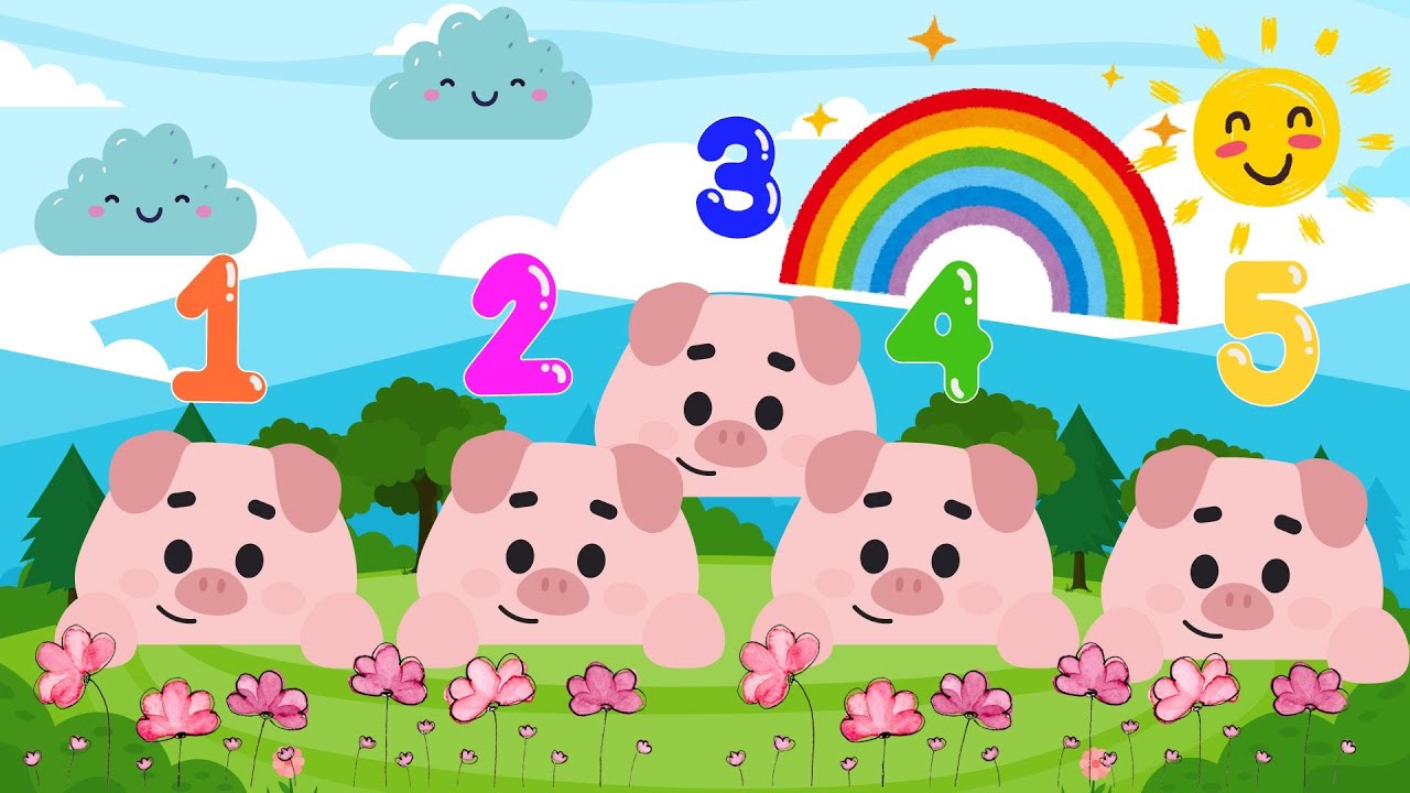 Five Fluffy Pigs: Learn to Count with Super Simple Songs & Nursery ...