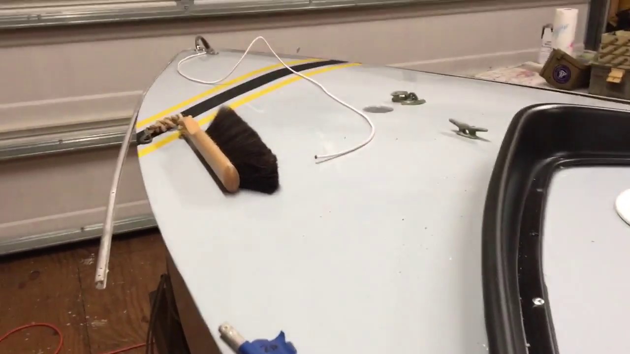 1980 AMF Sunfish VIPER 09 Nov 17 Deck Hardware Installation - YouTube