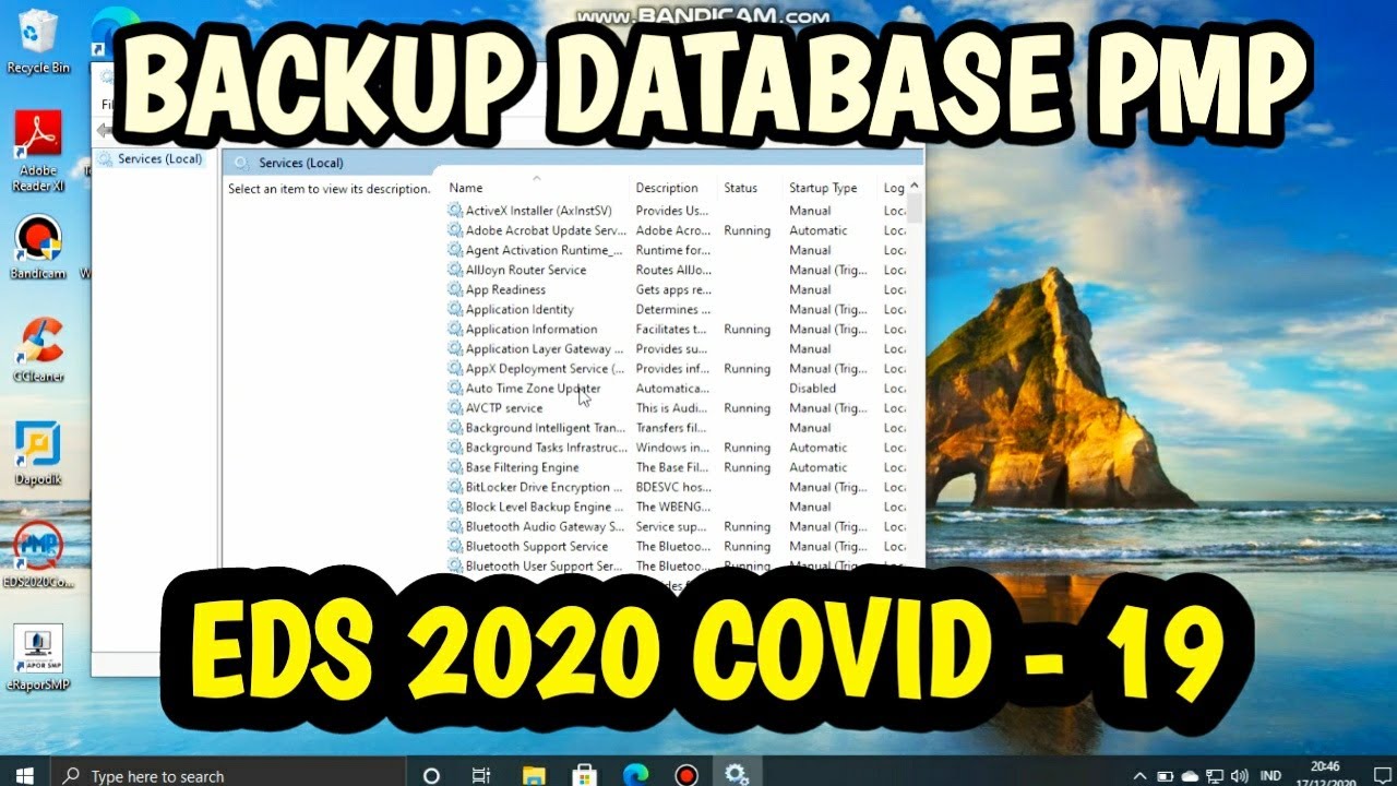 CARA BACKUP DATABASE EDS 2020 COVID-19 - YouTube