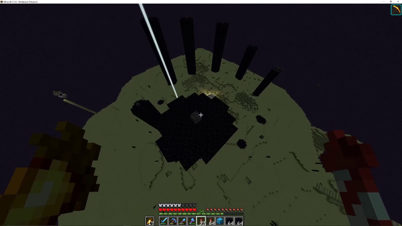 Mining obsidian in the End part 3 - YouTube