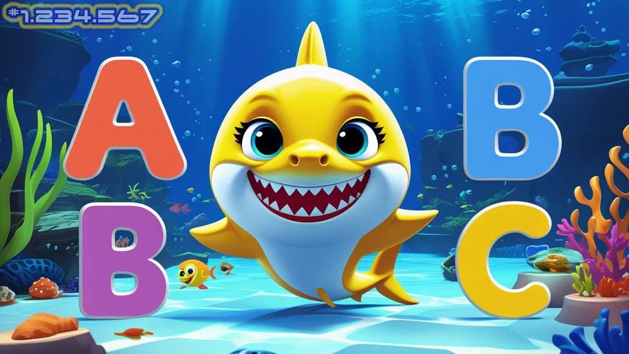 Baby Shark Learns Alphabet ABC | ABCD Song | Nursery Rhymes | Phonics ...
