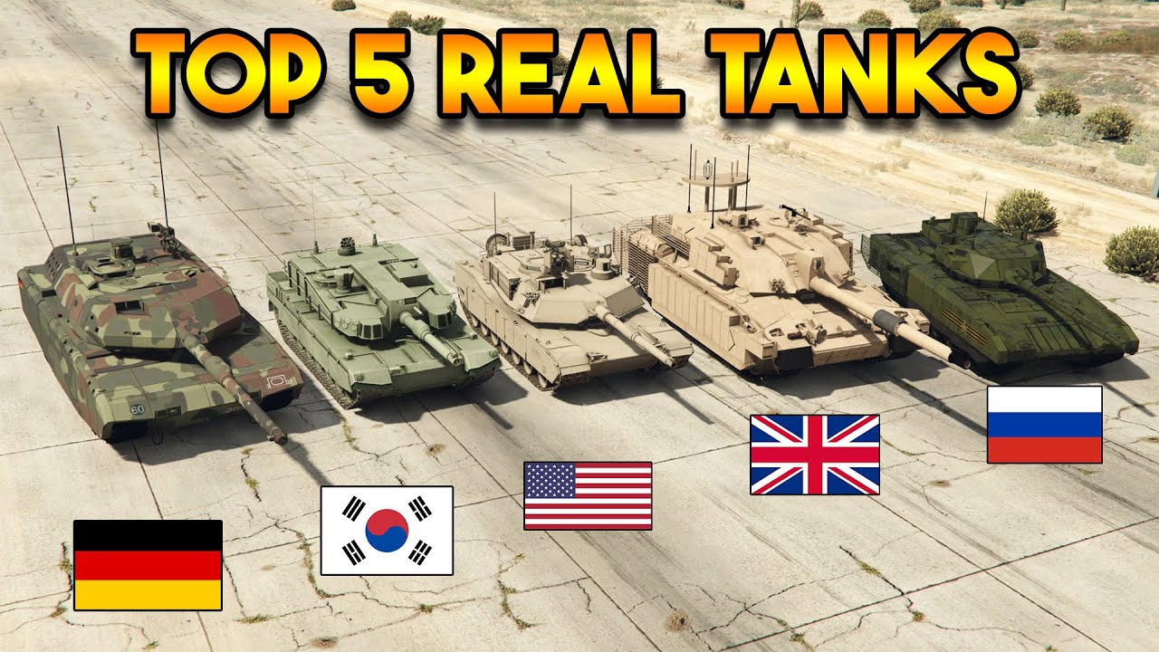 GTA 5 - TOP 5 REAL MILITARY TANKS ! (WHICH IS STRONGEST) - YouTube