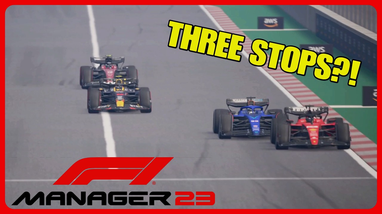 F1 Manager 23 | EP. 105 | Spanish Grand Prix | A Very Risky Three Stop Strategy?! - YouTube