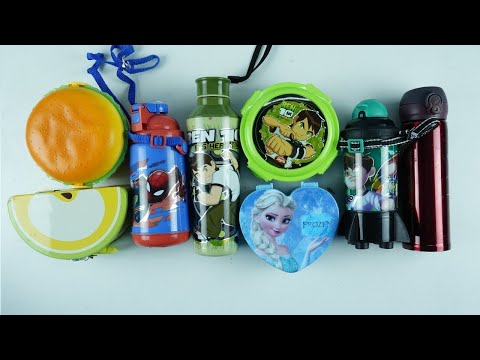 Cool Unique Ben 10 ,Spider Man Water Bottles And Box Lunch Box