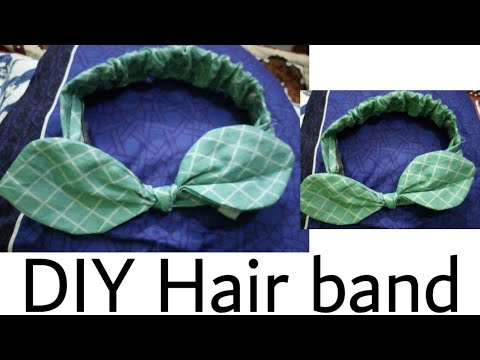 DIY hair band/ easy home made hair band / ribbon hair band - YouTube