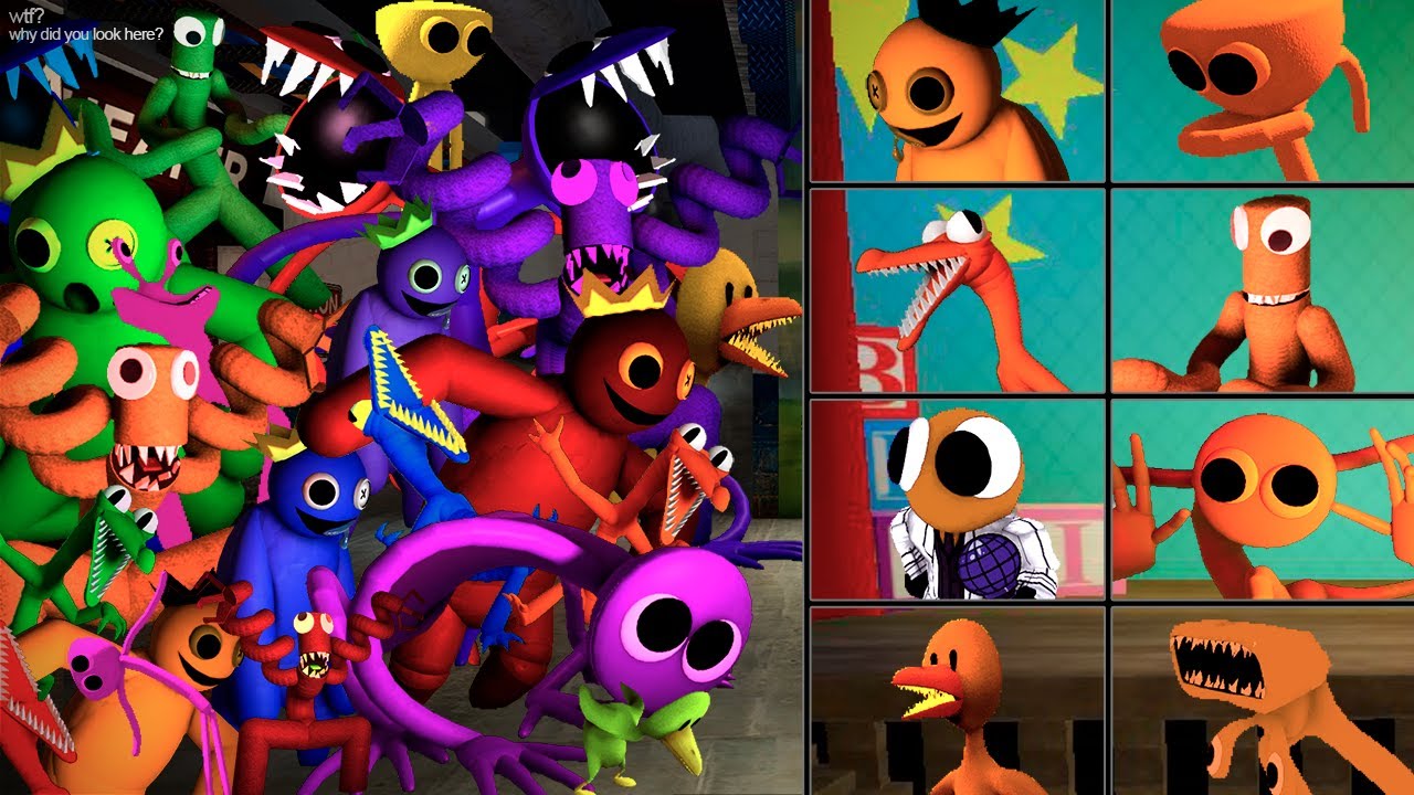 Orange Rainbow Friends vs Rainbow Friends All Phases but Friday Night ...