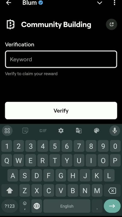 Community building | Blum Verify Code - YouTube