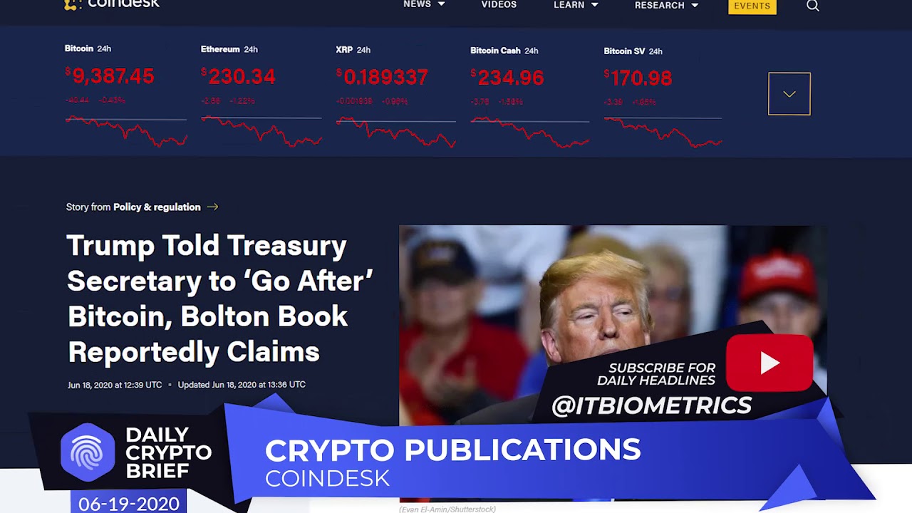 Daily Crypto Brief for Friday, June 19, 2020. - YouTube