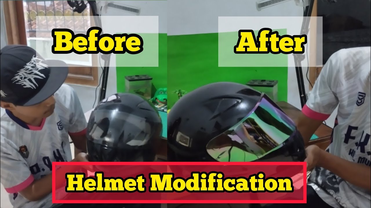 Tutorial Modifikasi Helm TRX R !!! Cara Mengganti Visor Helm !!! - YouTube