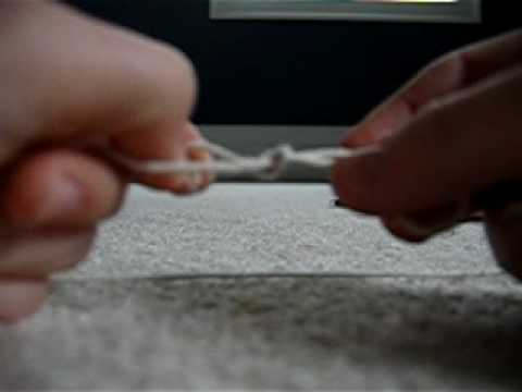 How to make a snare trap out of string - YouTube