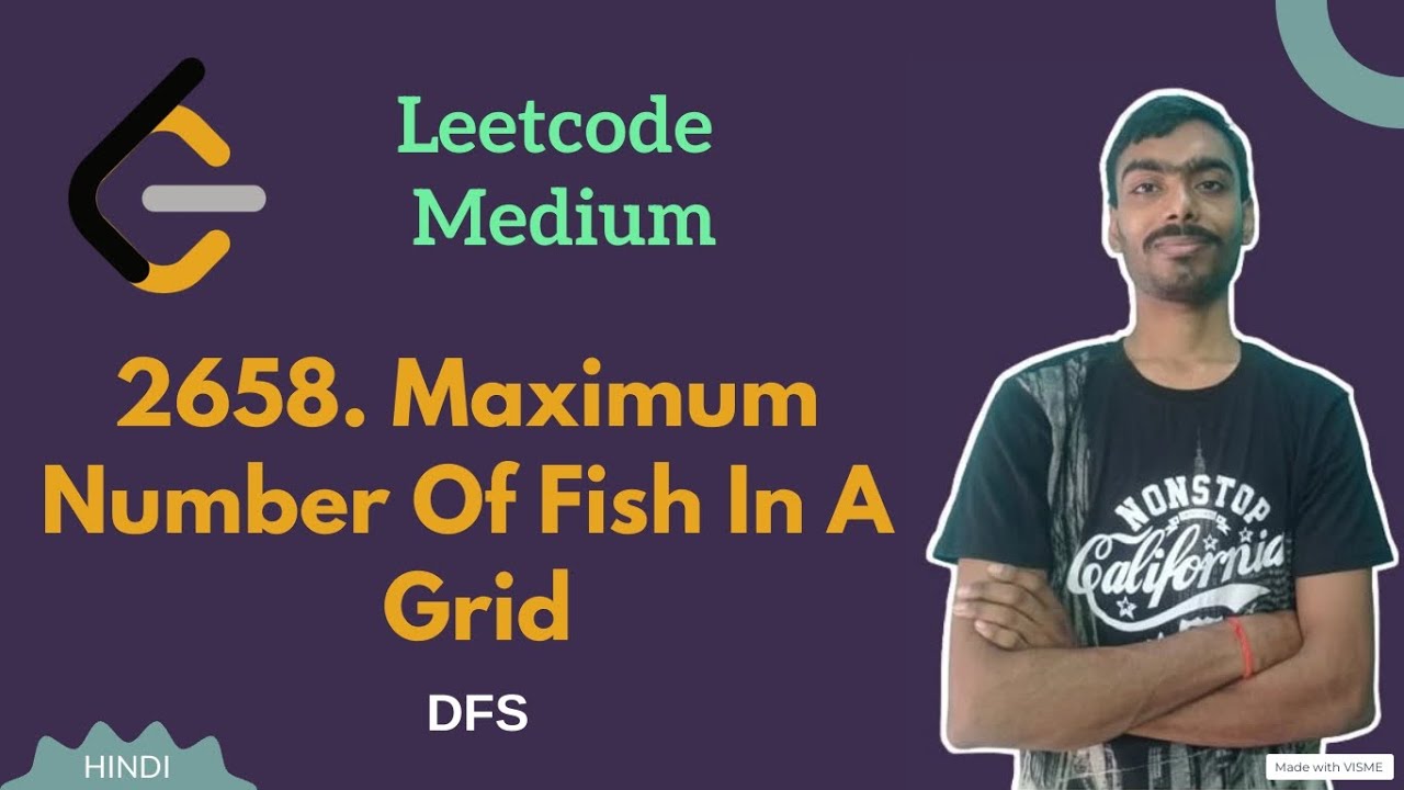 Maximum Number of fish in a grid | Leetcode daily challenge | Leetcode - YouTube