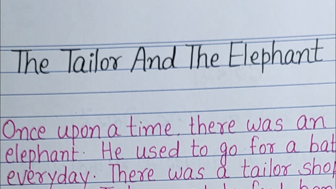 The tailor and the elephant l Moral story for kids l The elephant and ...