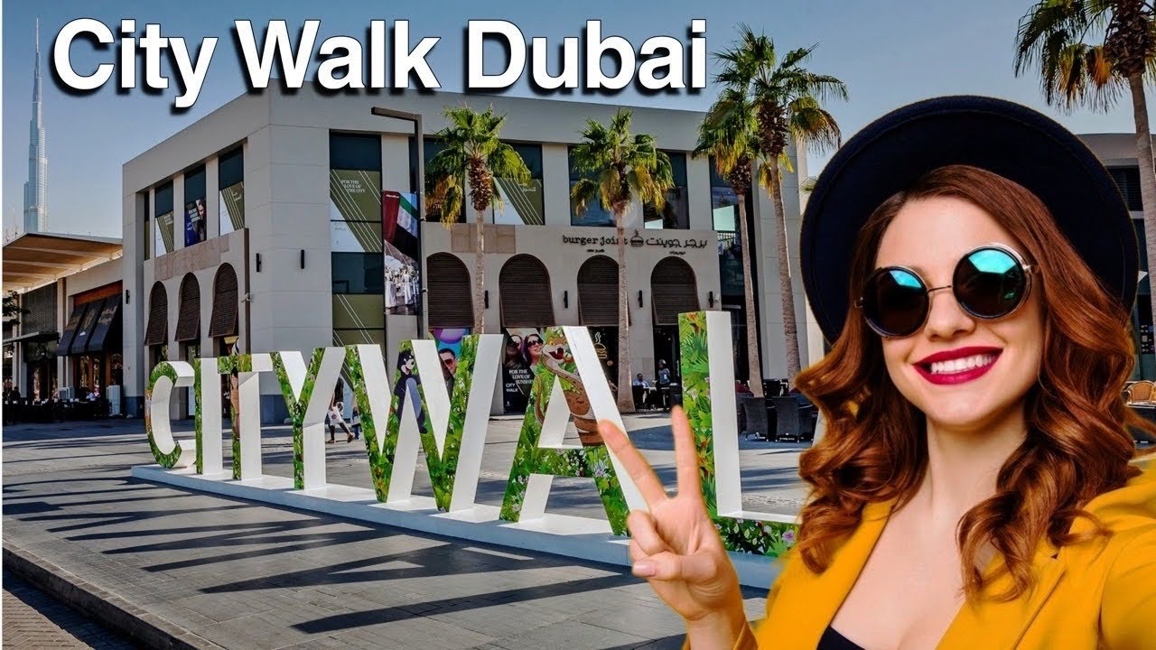 Dubai City Walk 4K Dubai Street Walking Tour| Burj Khalifa |City Walk Tour | Mall of City Walk ...