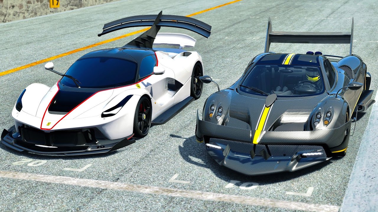 Pagani Huayra GTR vs Ferrari LaFerrari GTR at Laguna Seca - YouTube