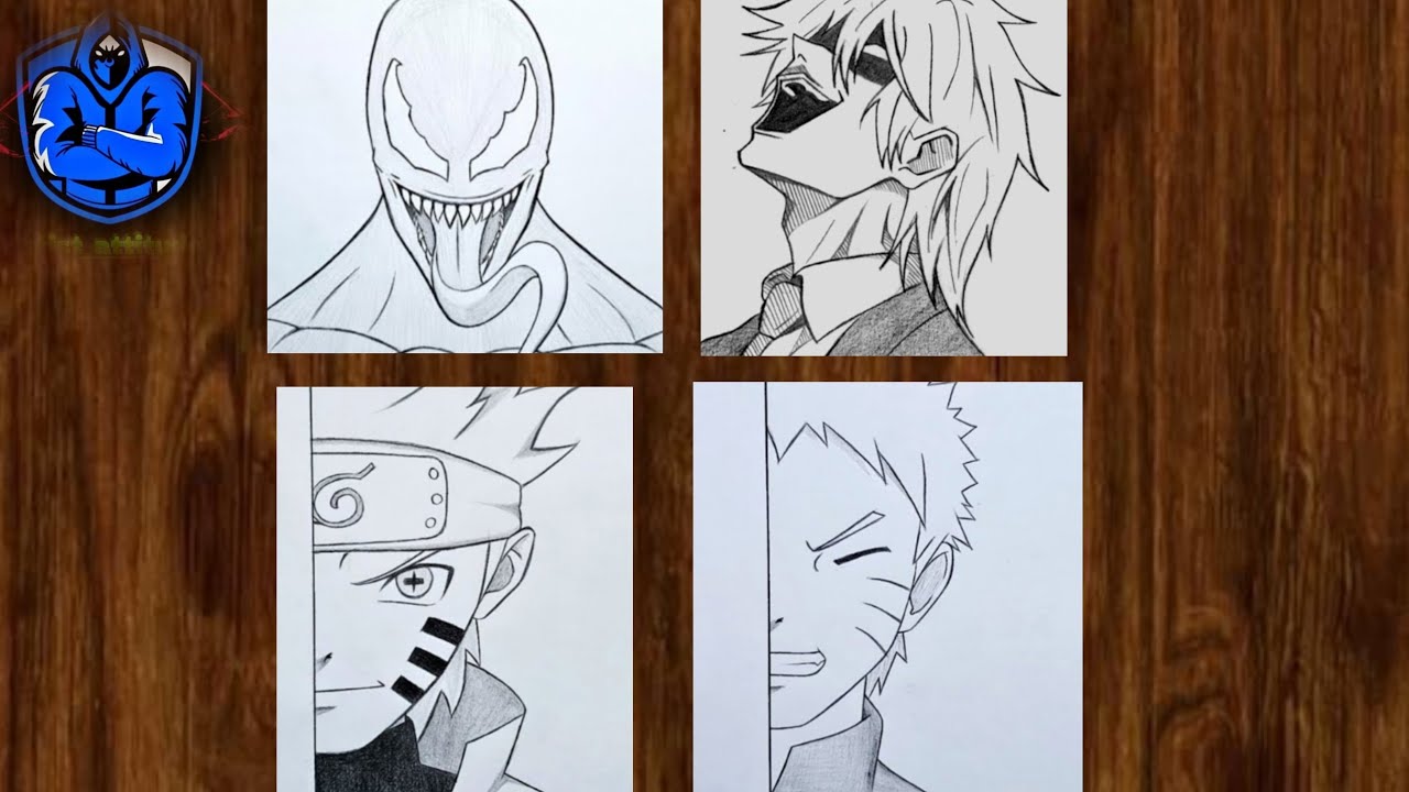4 easy anime drawing #animedrawing #viralvideo - YouTube