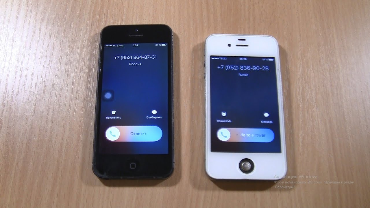 Iphone 5 vs Iphone 4s Double incoming Call - YouTube