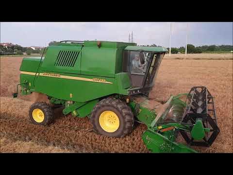 TREBBIATURA ORZO 2023 - JOHN DEERE 1450 CWS + 616R - YouTube