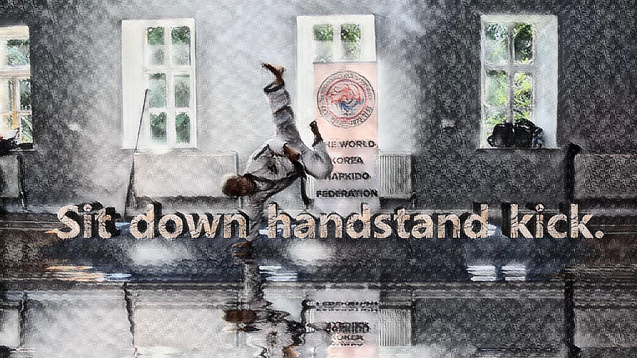 Sit down handstand kick - YouTube