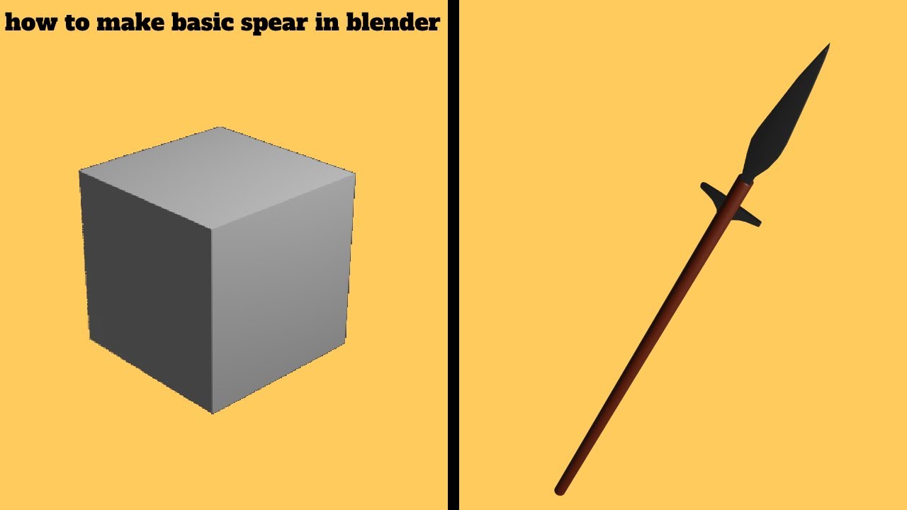 how to make basic spear in blender - YouTube