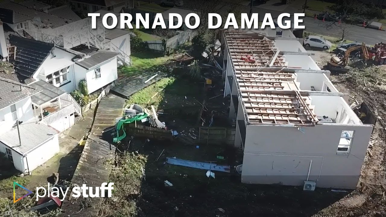 Auckland tornado: Drone footage shows extent of damage | Stuff.co.nz ...