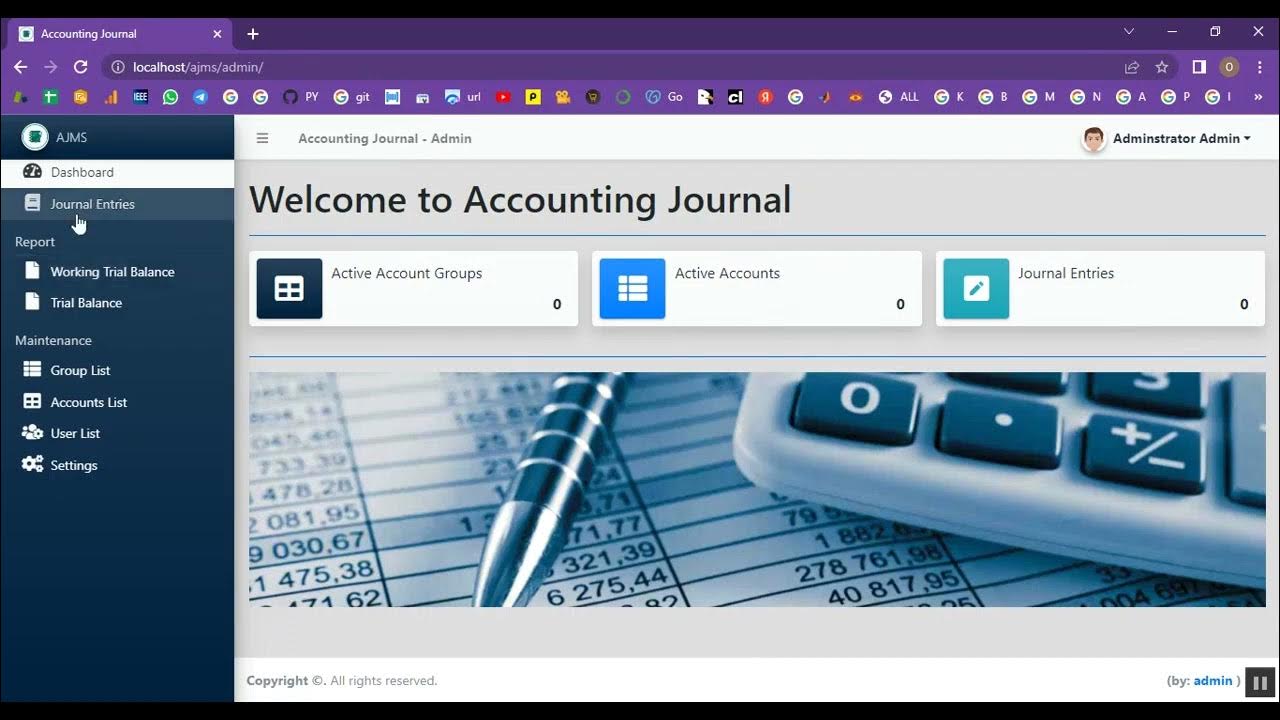 General Ledger Journals Accounting System in PHP - YouTube