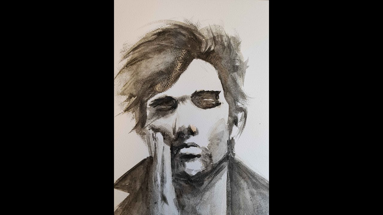 simple man portrait watercolor - YouTube