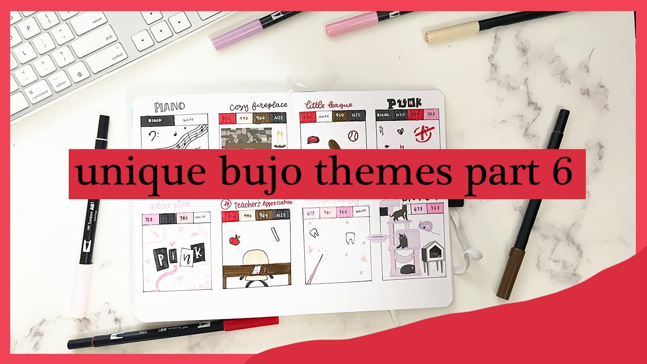 Unique Bullet Journal Theme Ideas Part 6 - YouTube