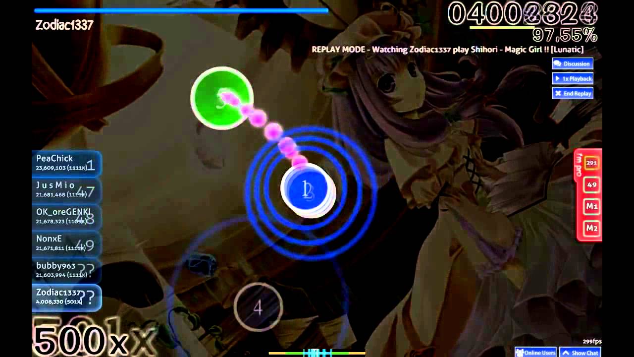 Let's osu! - Touhou (Shihori) - Magic Girl !! [Lunatic].mp4 - YouTube