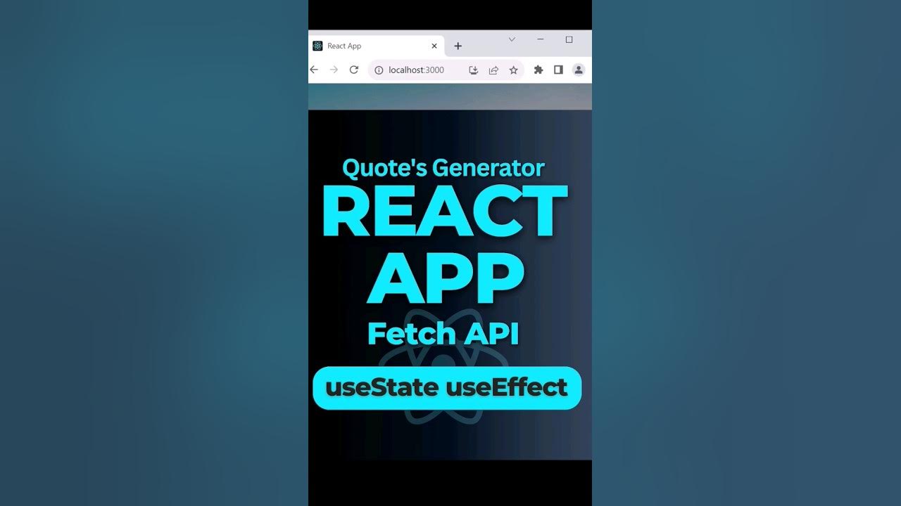 Quotes Generator React App Reactjs Reactjstutorial Webdevelopment Youtube