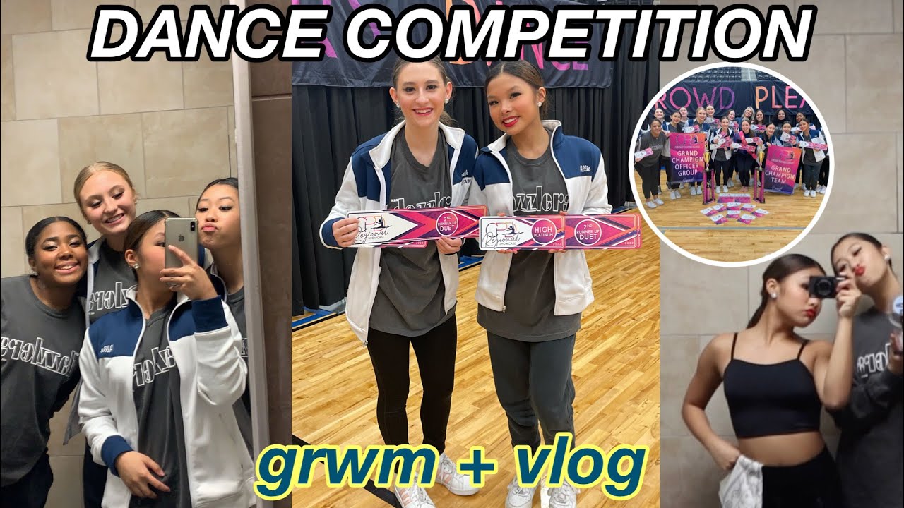 GRWM+VLOG: DANCE COMPETITION DAY *drill team* - YouTube
