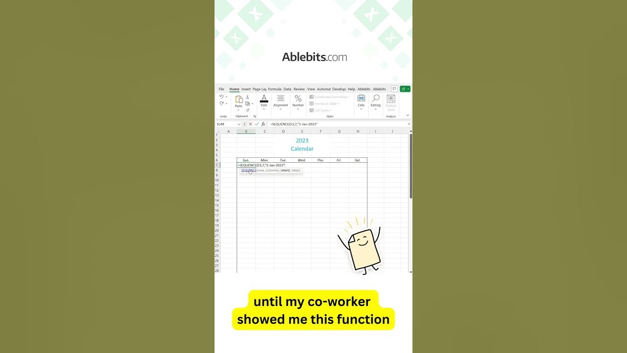 Excel Sequence Function Ablebits Youtube