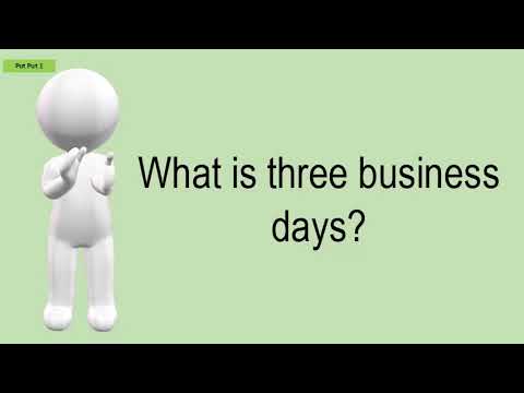 What Is Three Business Days? - YouTube