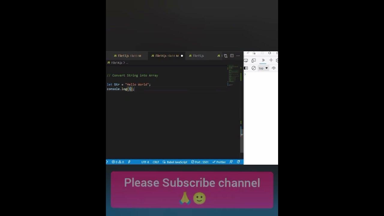 Javascript How To Convert String Into Array Shorts Youtube