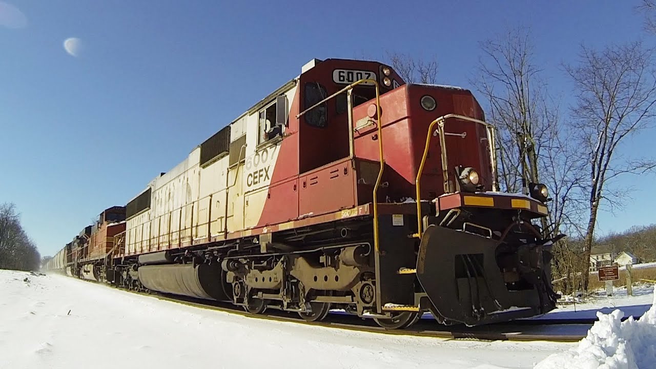 CEFX 6007 East - ex-SOO SD60 - Wide View on 1-12-2015 - YouTube