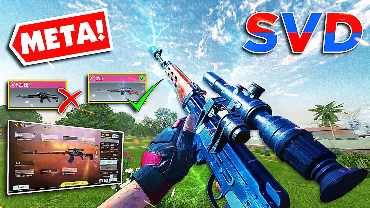 SVD is NEW SNIPER META with THIS GUNSMITH 🤯 | BEST SVD LOADOUT in COD ...