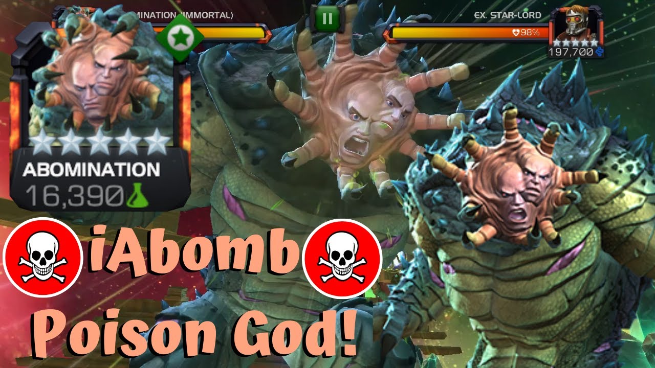 Immortal Abombination Poison God! Insane Damage! Maxed 5-Star! - Marvel ...