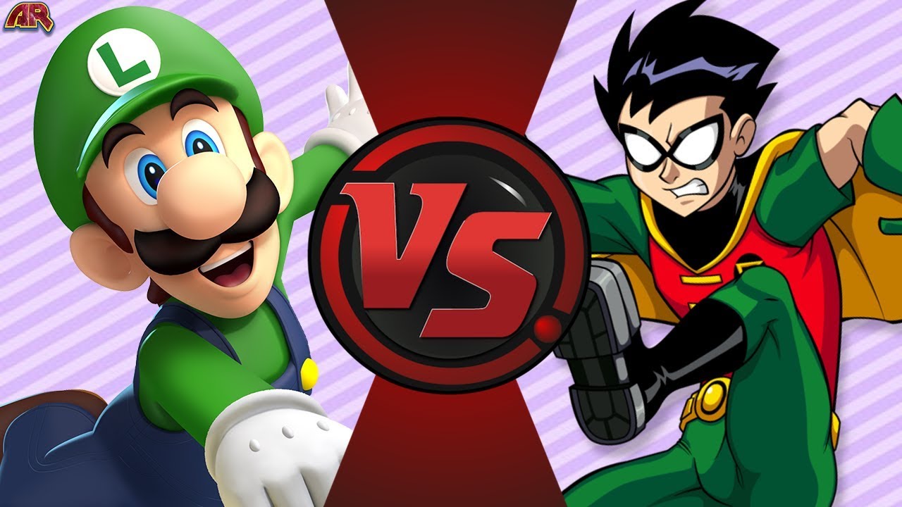 LUIGI vs ROBIN! (Mario vs DC Comics) Cartoon Fight Night Episode 3 ...
