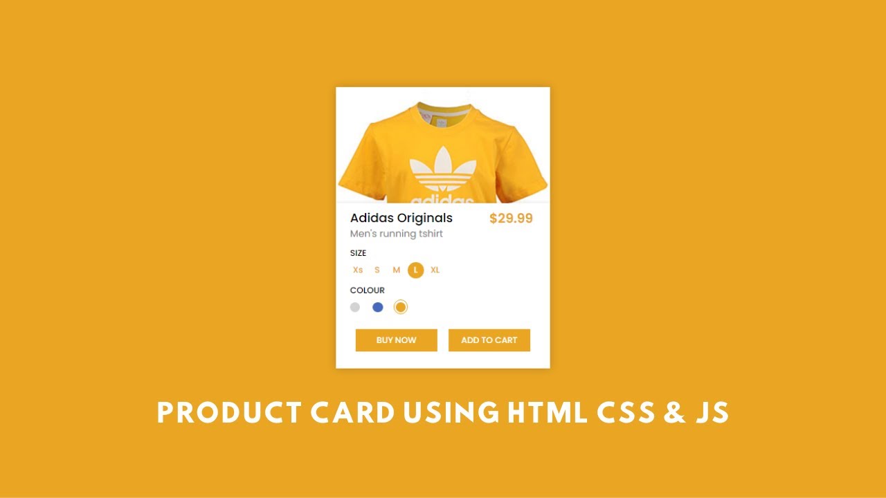 Create Responsive Product Card Using Only Html Css And Js Youtube