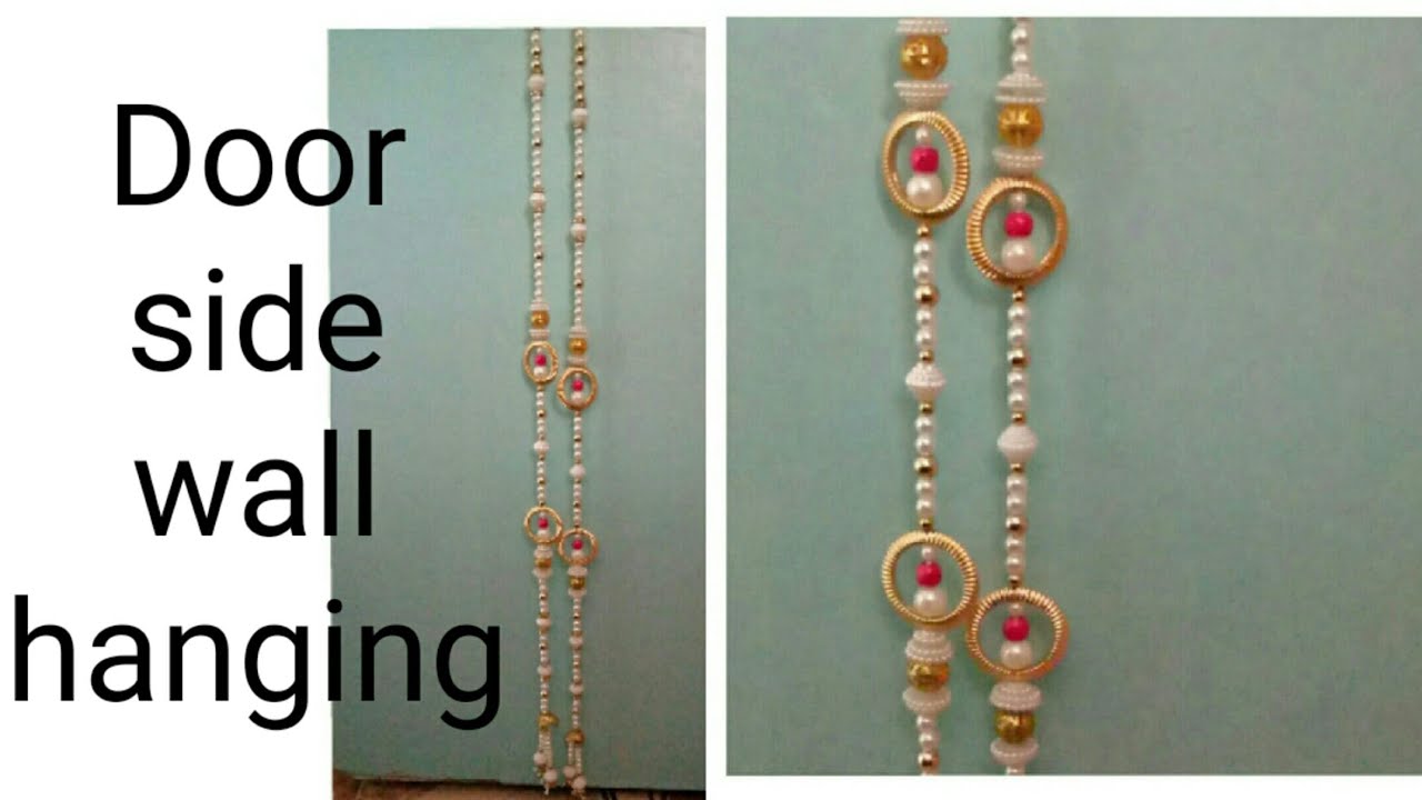 Door side hanging decoration ideas | Door side wall design | Door side ...