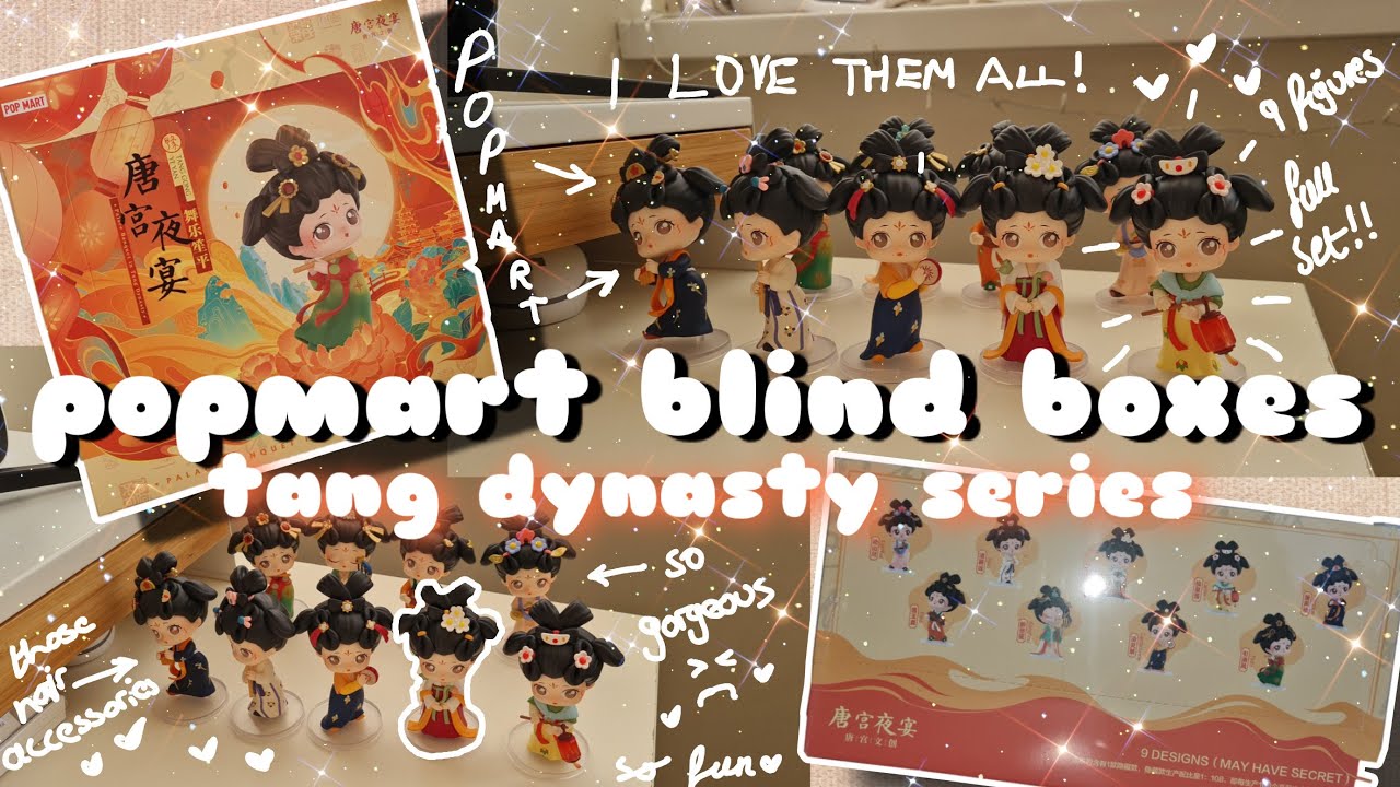POPMART blind boxes! | TANG dynasty 9-figure set 🧡 - YouTube