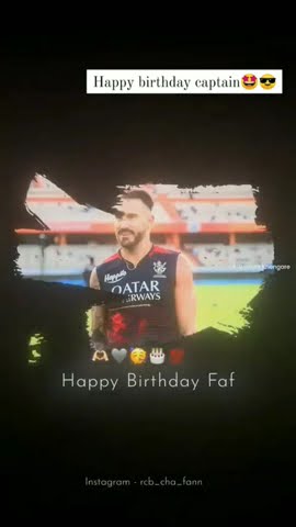 Happy Birthday to the Captain of RCB - YouTube
