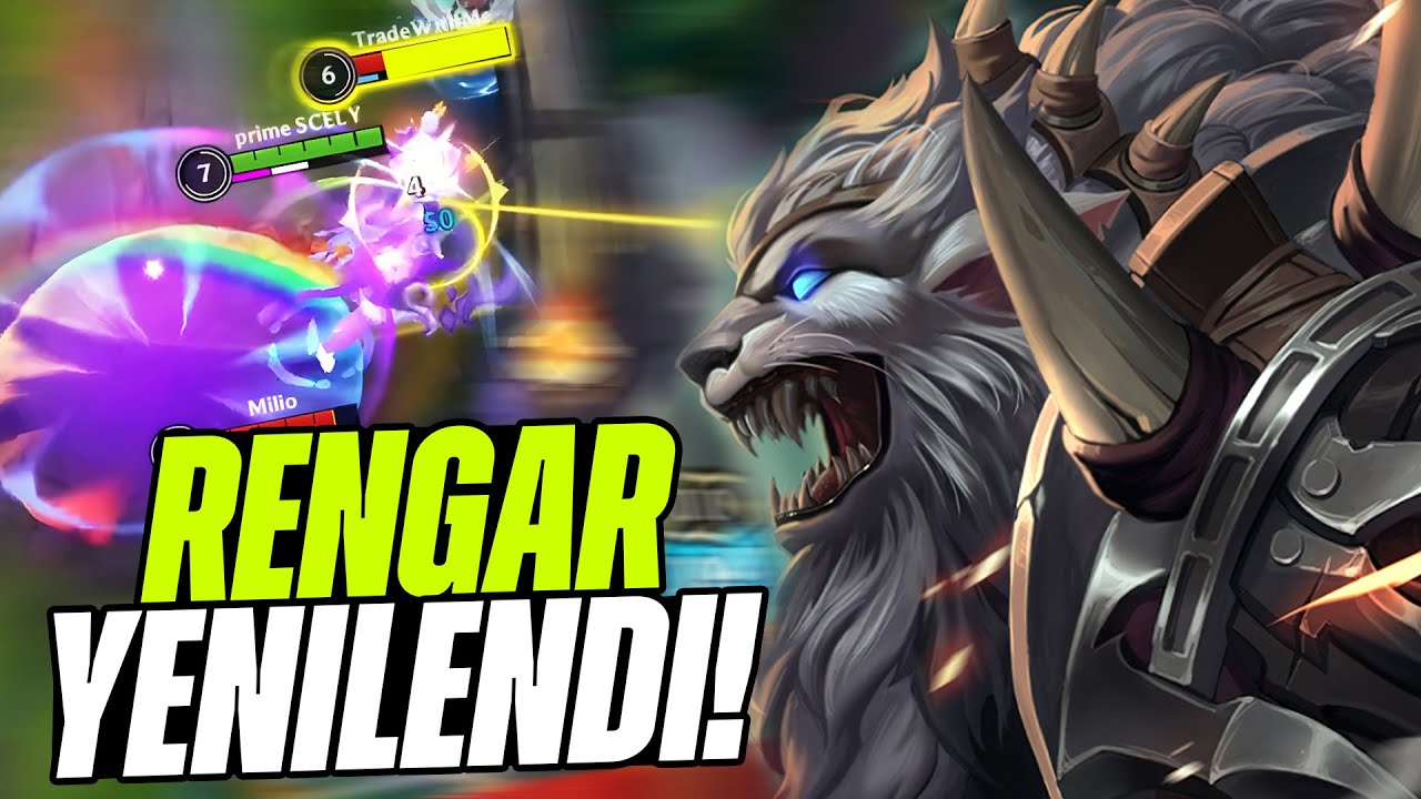 RENGAR HEM REWORK HEM BUFF YEDİ | YENİ RENGAR GAMEPLAY - Wild Rift ...