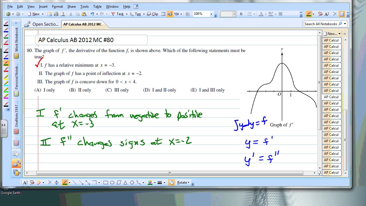 AP Calculus AB 2012 MC 80 YouTube