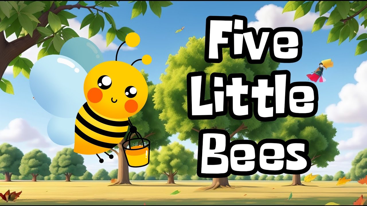 🐝 Five Little Bees Song 🐝 | Fun Counting Rhyme for Children - YouTube