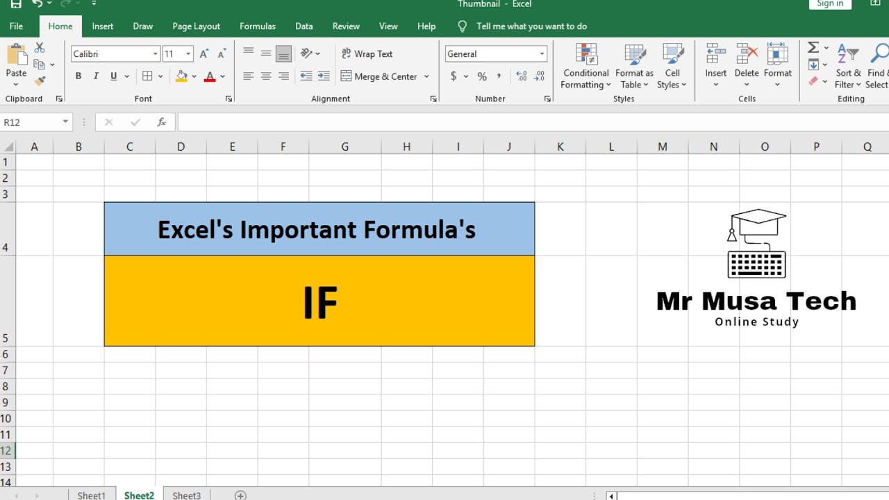 How to use the IF function in Excel || MS-Excel Basic Formula's in Urdu/Hindi || IF Formula ...