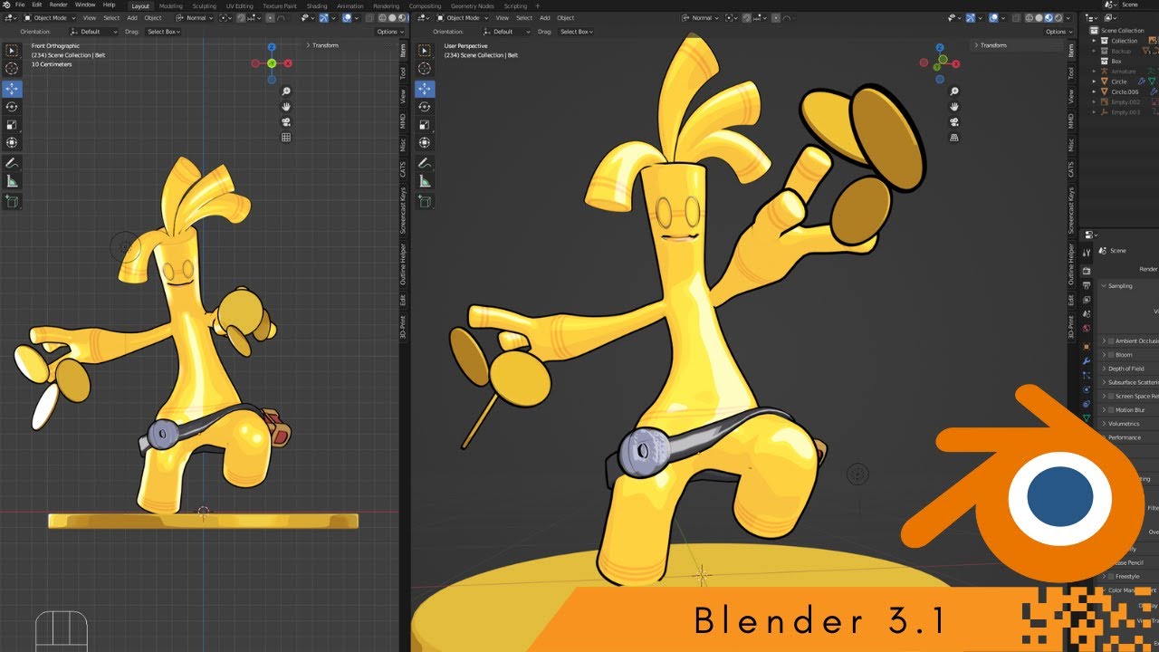 【Blender 3.1】Pokemon - Modeling Gholdengo in Blender -【Timelapse】(Part2 ...