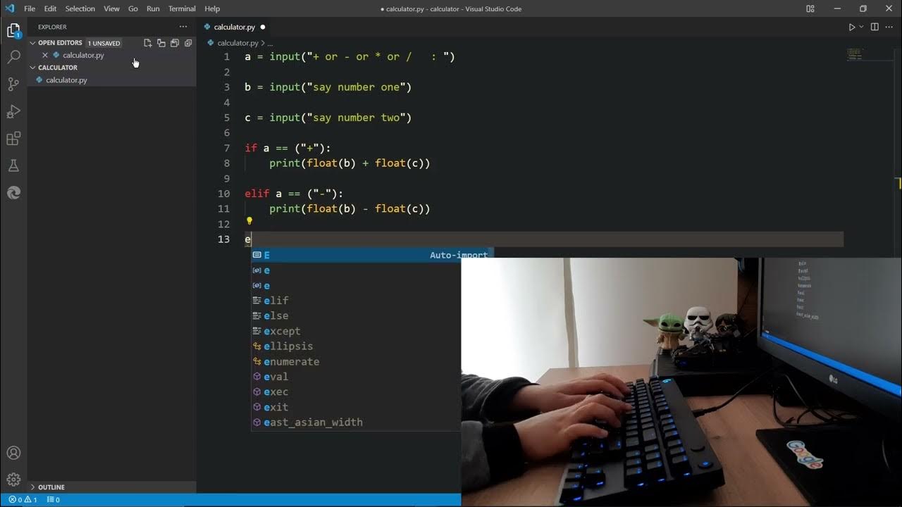 ASMR Coding-Making a Simple Calculator with Python | No Talking - YouTube