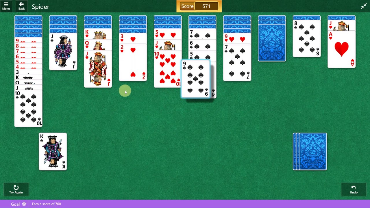 Microsoft Solitaire Collection - Spider - April 7 2017 - YouTube