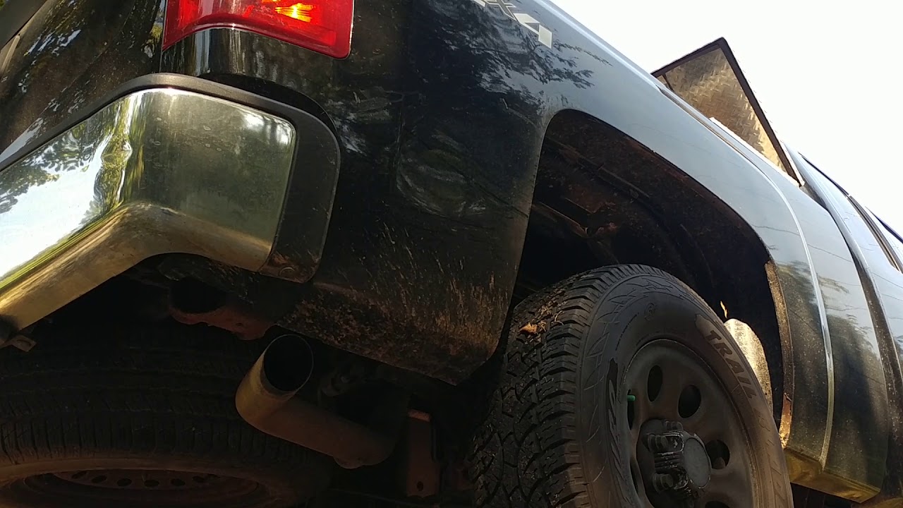 2012 Silverado 4.8 V8 straight pipe - YouTube