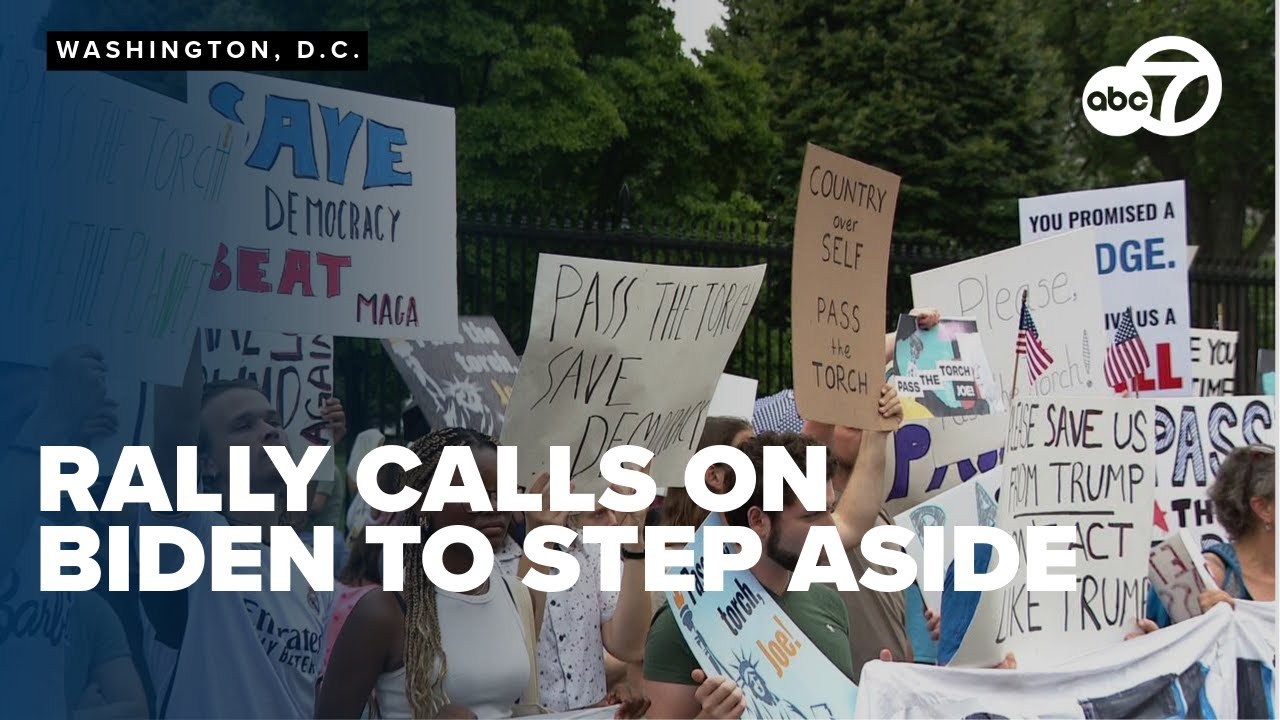 Pass the Torch rally urges President Biden to step aside - YouTube